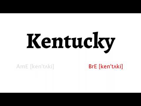 How to Pronounce kentucky in American English and British English