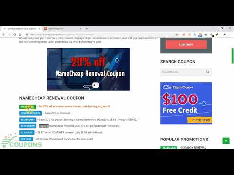 How To Use Namecheap Renewal Coupon