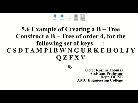 BTree Example Explanation