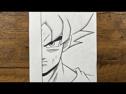 Easy Goku drawing | How to draw Goku ultra instinct step-by-step for beginners