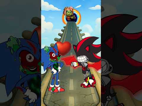 POV New Kiss Run Challenge - Sonic Zombie vs Metal Shadow #sonicthehedgehog #sonic