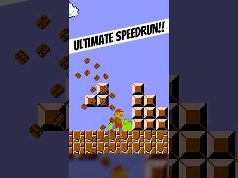Ultimate World 1-1 SPEEDRUN trick in Super Mario Bros. (NES)!!