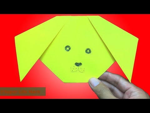 How To Make Origami Dog Face Easy - Instructions Of Paper Dog Face