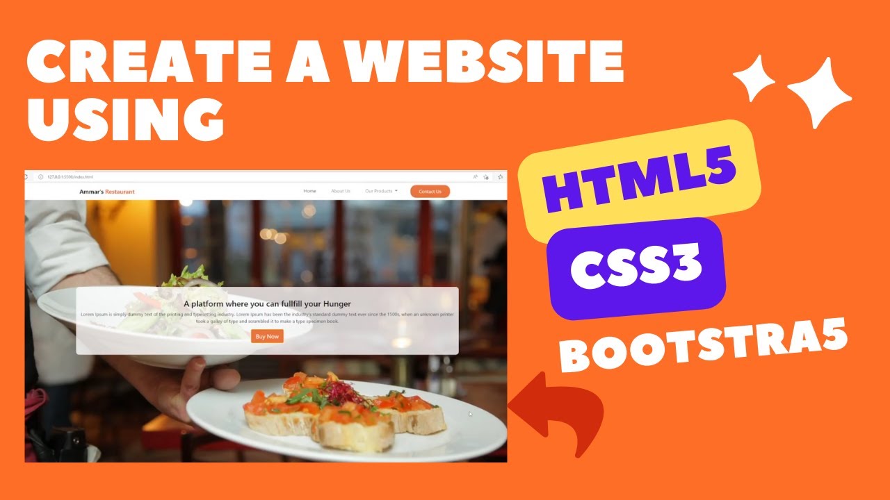 How to create a complete website using HTML5, CSS3 and Bootstrap 5 | For Beginners | Raw Video