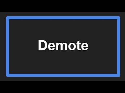 Meaning of Demote
