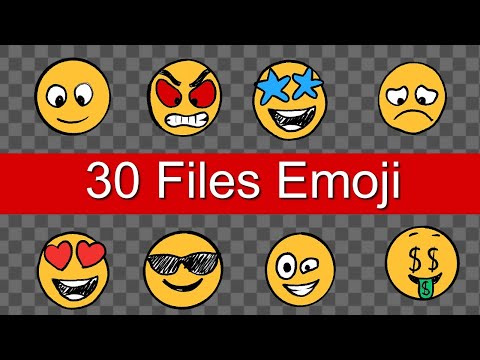 Animated Cartoon Emoji overlay pack | transparent background