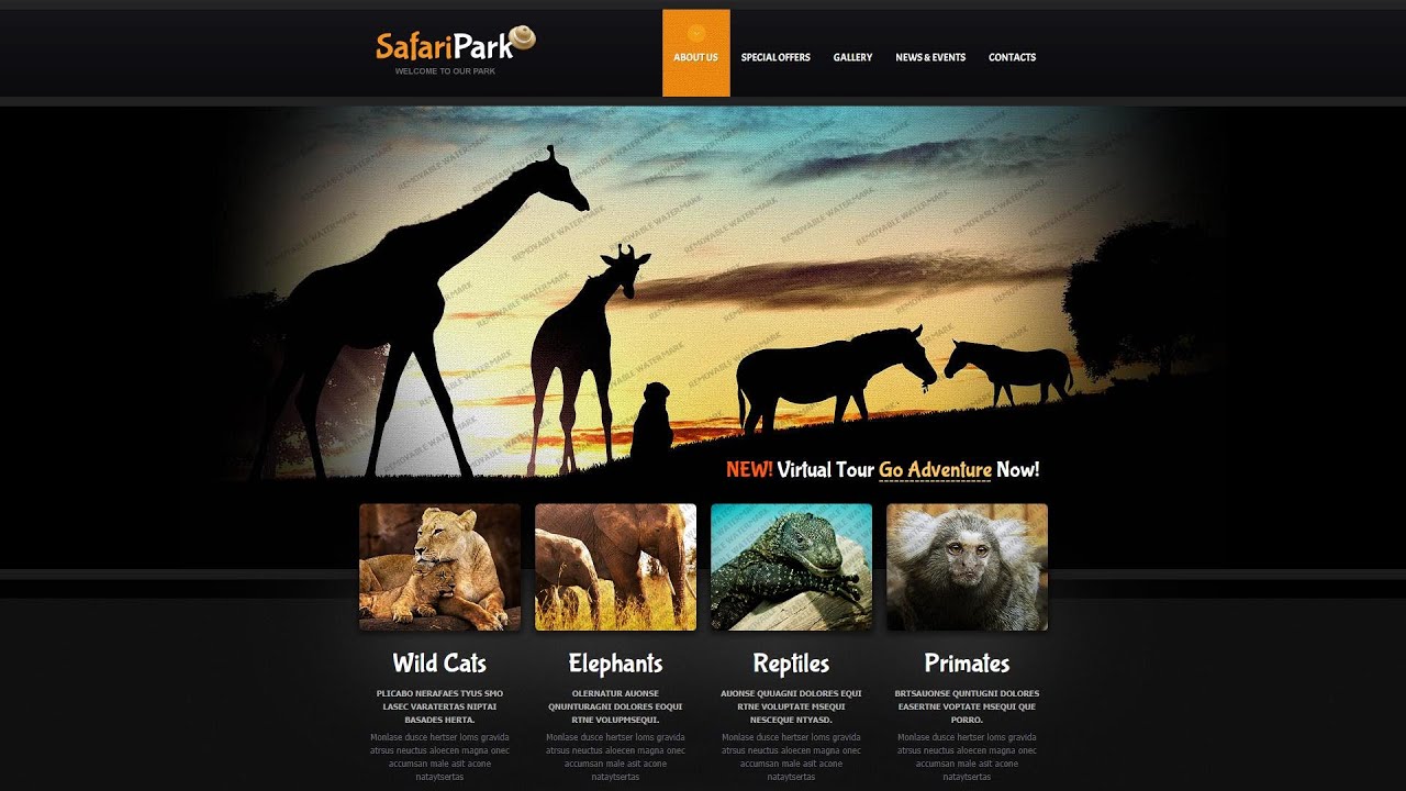 Zoo Website Template - 40768