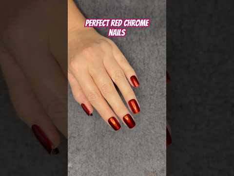 ❤️Perfect Red Chrome Nails