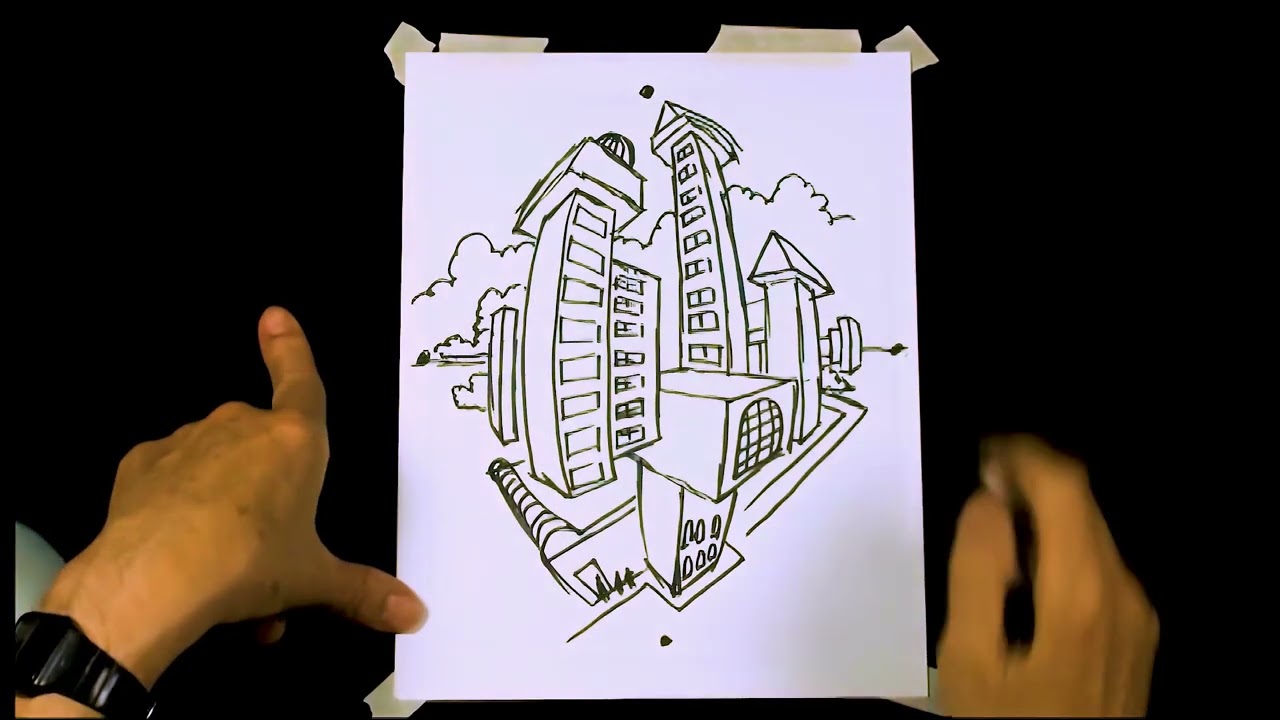 Four-Point Perspective Drawing | How to Draw Using Perspective with Dick Termes