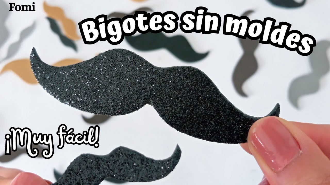 Father's Day ideas. How to make mustaches from foam without templates.