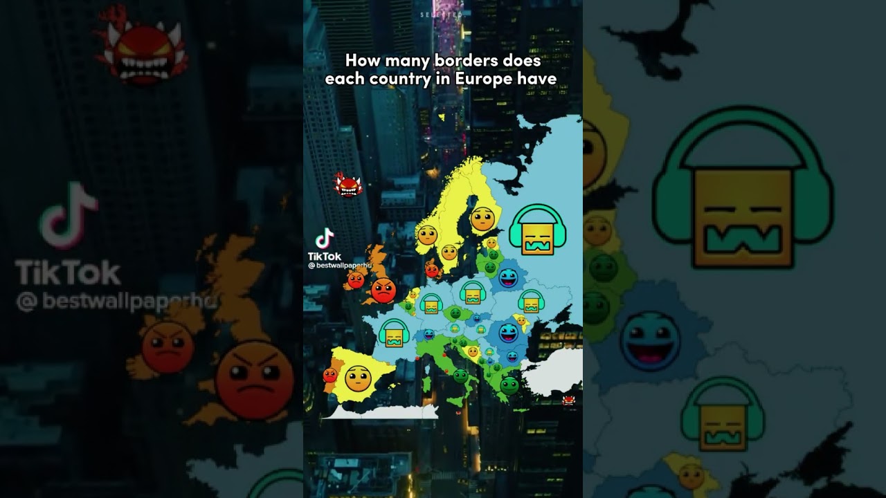 How many borders does each country in Europe have?#countriesoftheworld #countries #maps #europe #usa