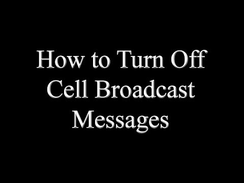 How to turn off Cell Broadcast messages on Android