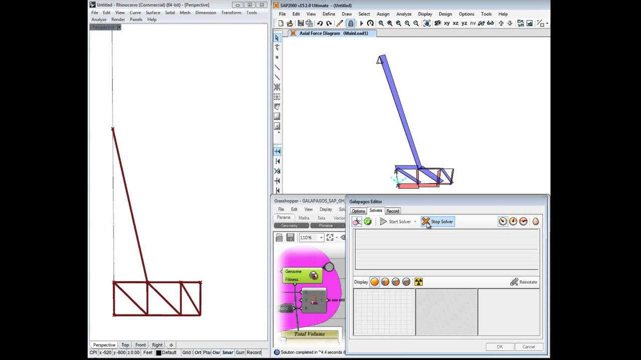 SAP Truss Diagonal Optimization