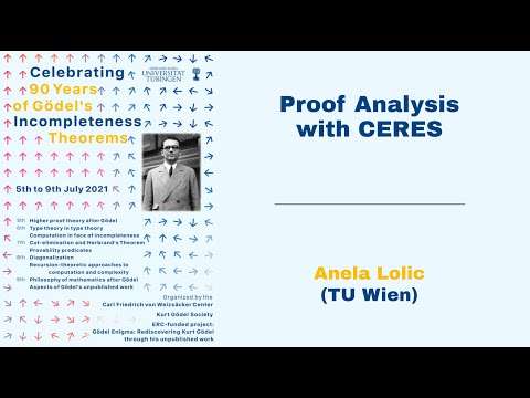 Anela Lolic - Proof Analysis with CERES (Celebrating Gödel Conference)
