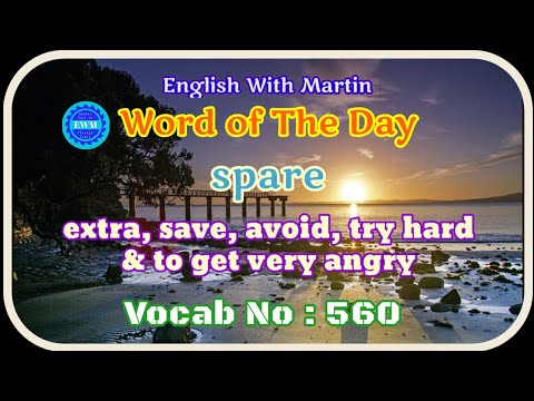 spare meaning | pronunciation & a sentence | English vocabulary | English with Martin | EWM #560