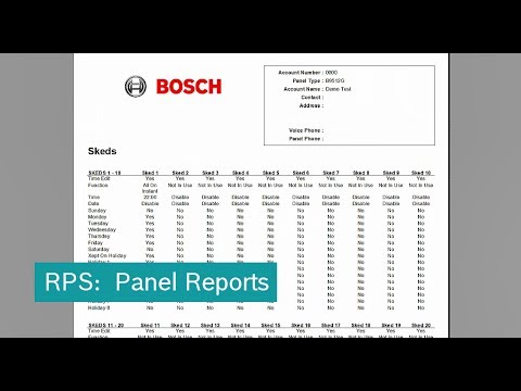 RPS for End Users: Panel Reports