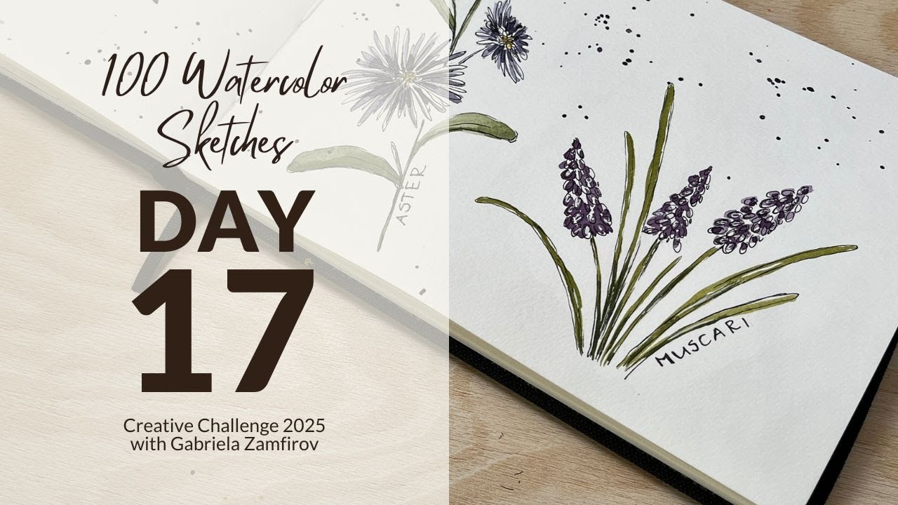 Day 17 - 100 Watercolor Sketches in 2025 - The Creative Challenge with Gabriela Zamfirov