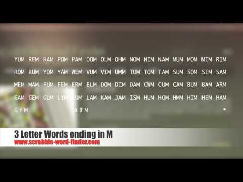 3 letter words ending in M