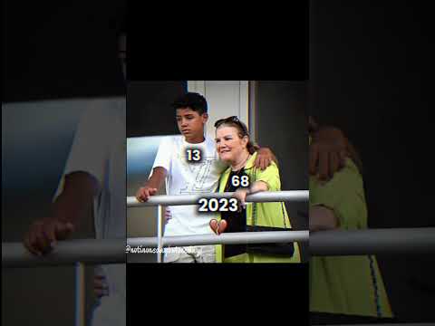 Ronaldo with his mother Cristiano Ronaldo junior with his grandmother