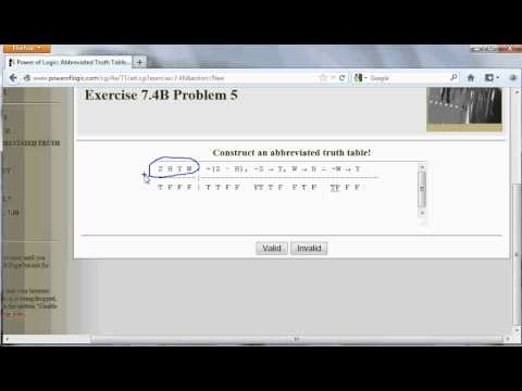 Logic5 Abbreviated Truth Tables
