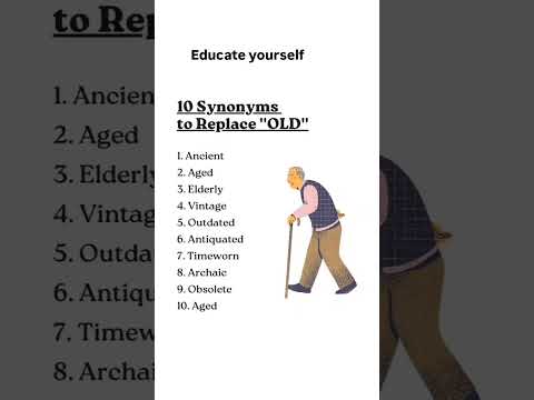 10 synonyms to replace "old" #synonyms #improveyourenglish #advancedenglish #englishlanguage