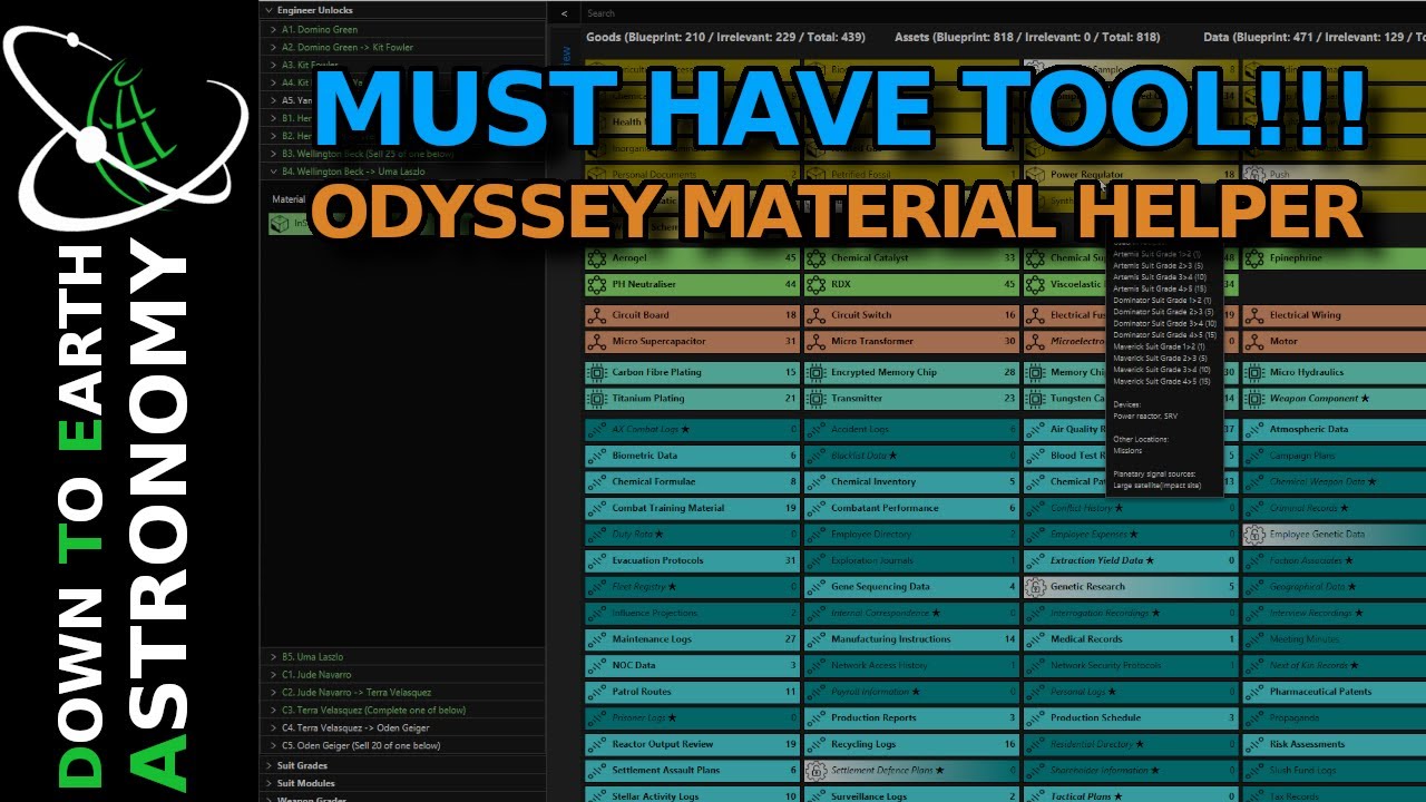 GitHub - jixxed/ed-odyssey-materials-helper: Elite Dangerous Odyssey ...