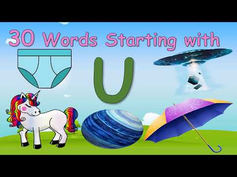 30 Words Starting with Letter U || Letter U words || Words that starts with U