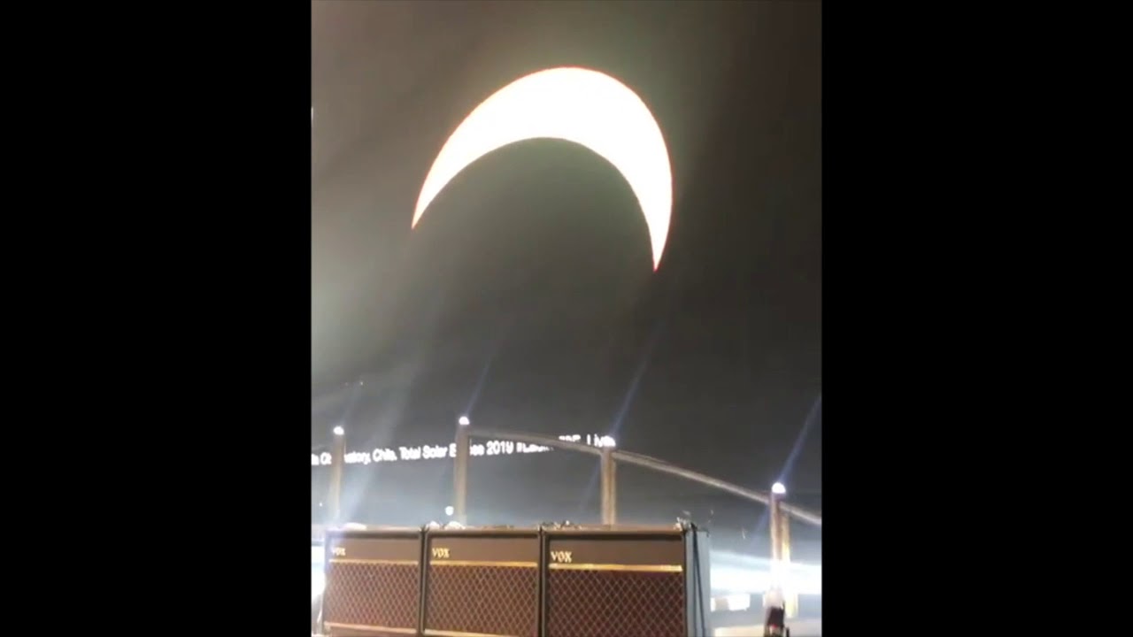 Brian May: Solar Eclipse footage before totality 02072019