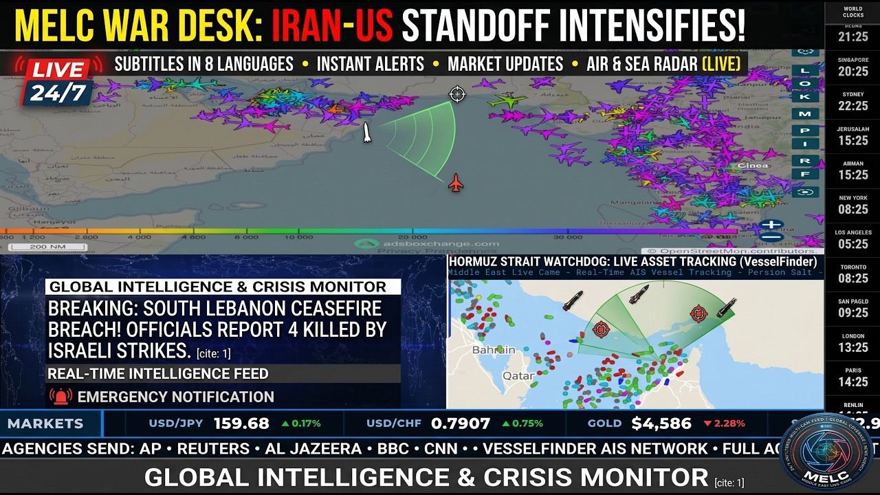 🔴 LIVE OSINT: Flight Radar & Ship Tracker | Strait of Hormuz Crisis & Live Markets (Oil/Gold/Crypto)