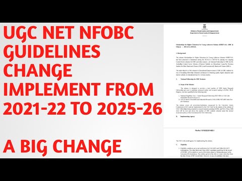 NFOBC NEW GUIDELINES// UGC NET NFOBC 2023 GUIDELINES CHANGE// UGC NET JRF INCREASING