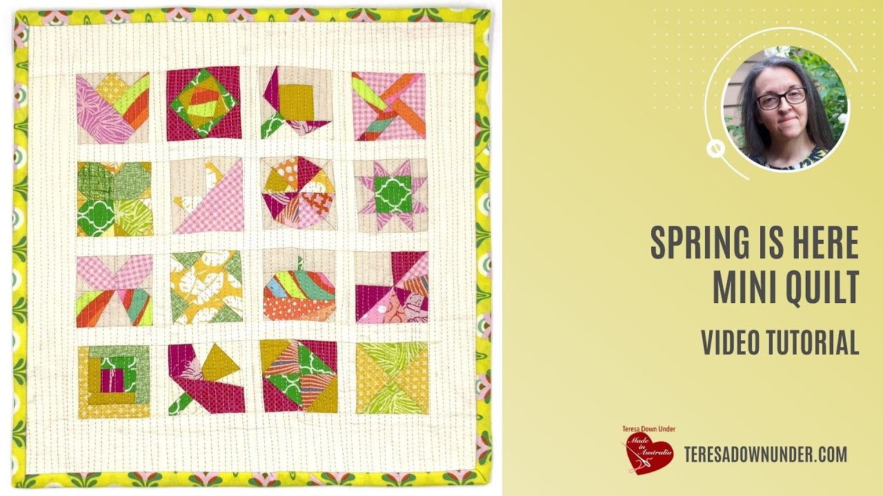 Spring is here miniature quilt - video tutorial