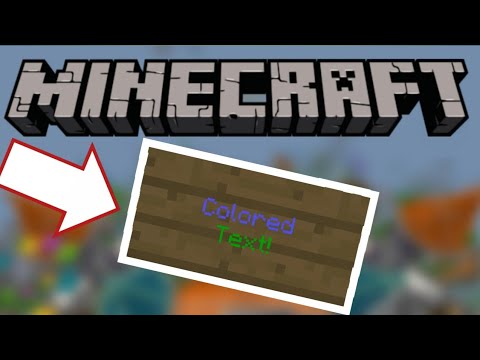 How to Add Colored Text in Signs in Minecraft! | Minecraft