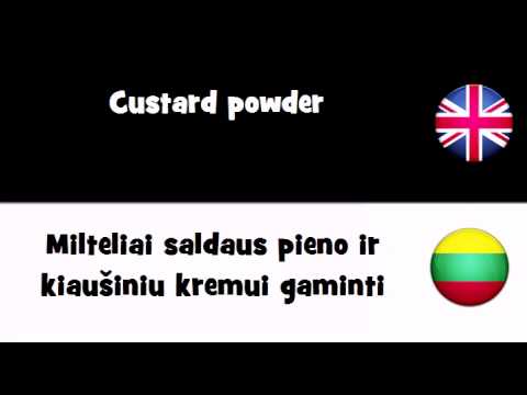 TRANSLATE IN 20 LANGUAGES = Custard powder
