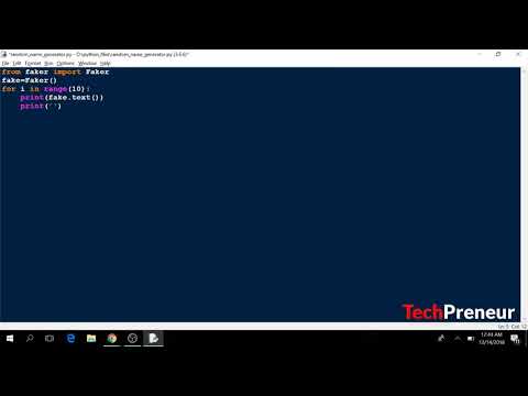 How to make a name generator in python | Python made fun | TechPreneur
