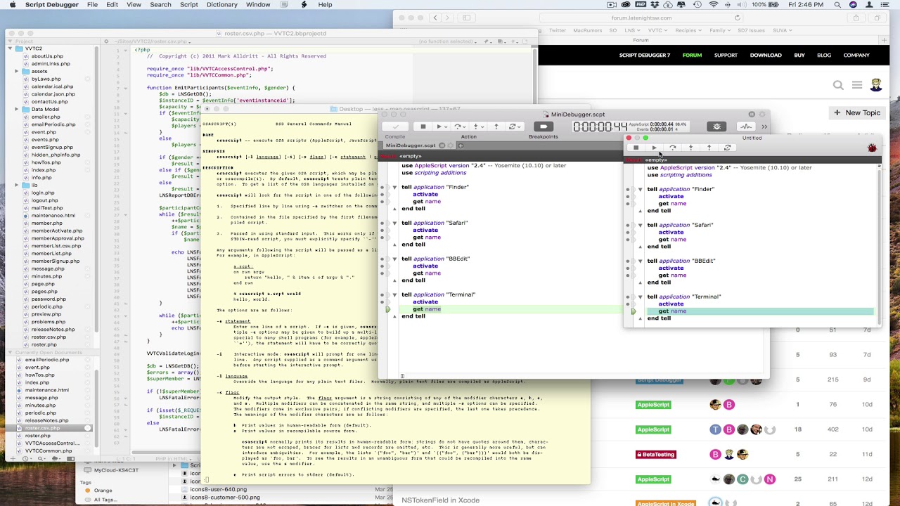Script Debugger 7: Mini Debugger Window
