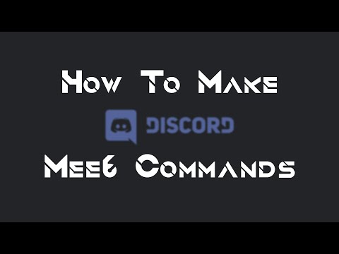 How to make mee6 commands (Discord)