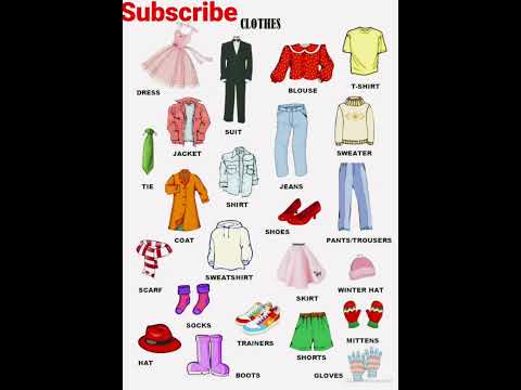 Clothes name in english/names of different clothes/#ytshort /#short /#new/#clothes
