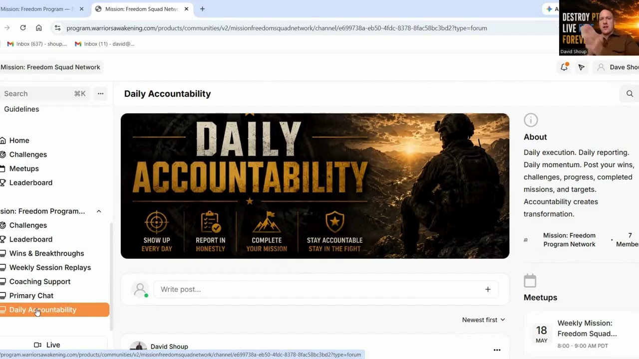 Tutorial Video: Navigating the Squad Network Platform for Mission: Freedom Program