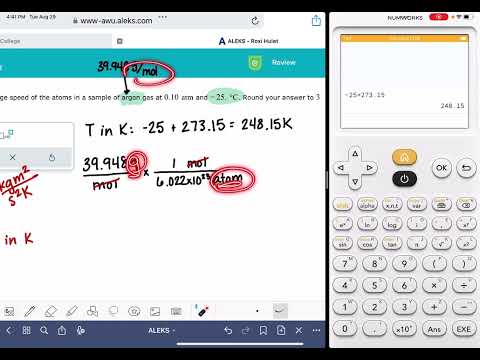 ALEKS: Calculating average molecular speed