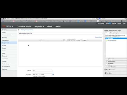 How to make a module and assignment in Canvas LMS