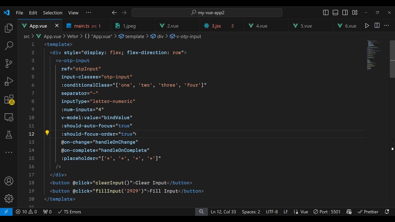 Build a Vue.js 3 OTP Code Form Input Field Component Using vue3-otp-input in TS