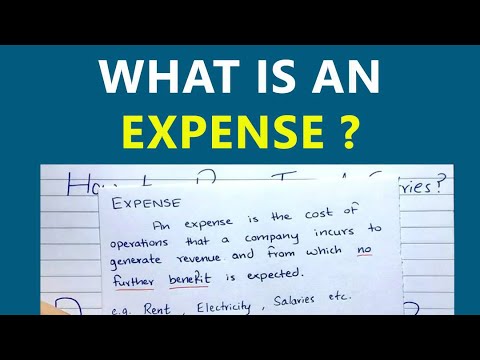 What is an Expense ? - By Saheb Academy