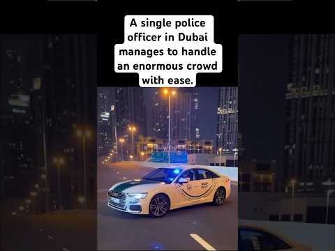 1 police officer is enough for handling Dubai massive crowd #dubaipolice #dubai #police #dubailife