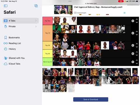 Ranking Best NBA Players Of All - Time #basketball #goats #goat #tierlist