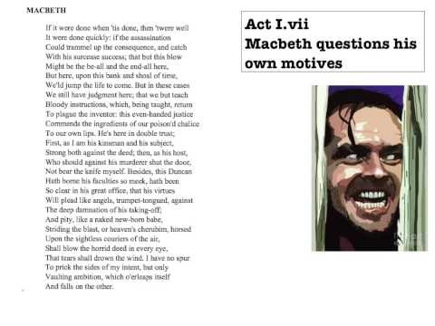 Macbeth Act 1, Scene 7 - Speech Analysis