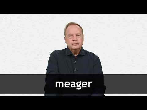 How to pronounce MEAGER in American English
