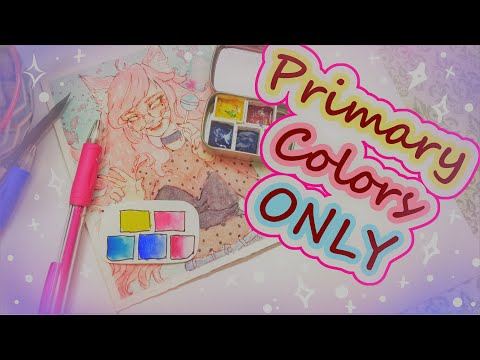 Red, Blue, and Yellow Only, MINI Watercolor Palette