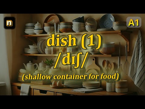 [n] Dish meaning (shallow container for food) with 5 examples