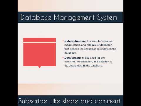 #dbms#tasks#users What are the tasks that allow the user?