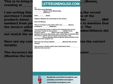 Complaint Letter About Incorrect Bill